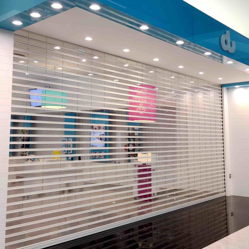 Crystal See Through Roller Shutter Doors 3mm 2.3mm Polycarbonate ...
