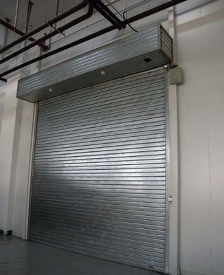 Fire Rated Insulated Roller Shutter , Galvanized steel Rolling Fire Shutter