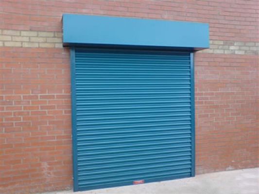Fire Rated Insulated Roller Shutter , Galvanized steel Rolling Fire Shutter