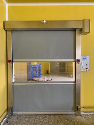 Plastic Rapid PVC Rolling Shutter Door , Pull Cord High Speed Roll Up ...