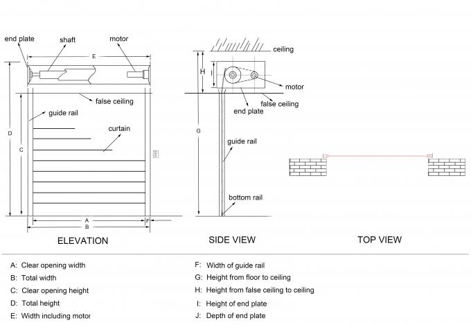 Industrial Fire Rated Roller Shutter , Insulated Steel Fire Resistant ...