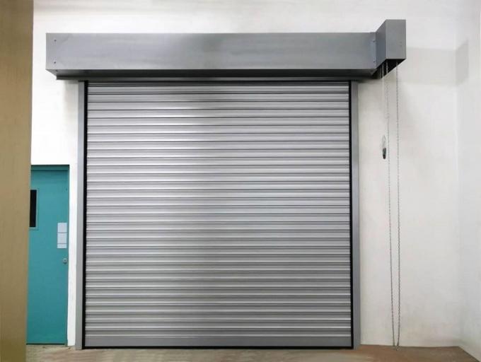 Industrial Fire Rated Roller Shutter , Insulated Steel Fire Resistant ...